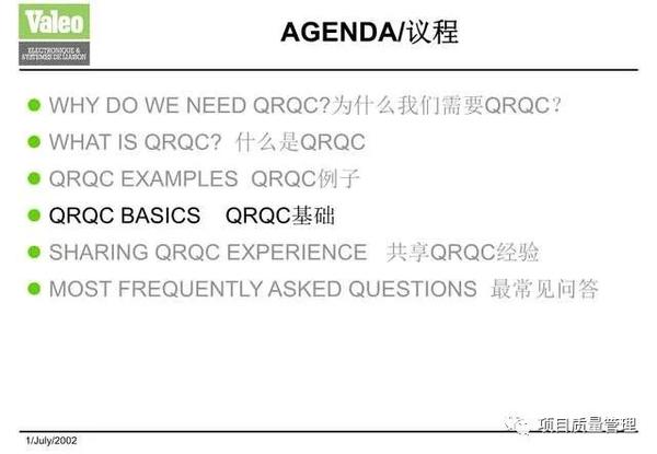 QRQC快速反应质量控制(Valeo)-PPT课件 - 知乎