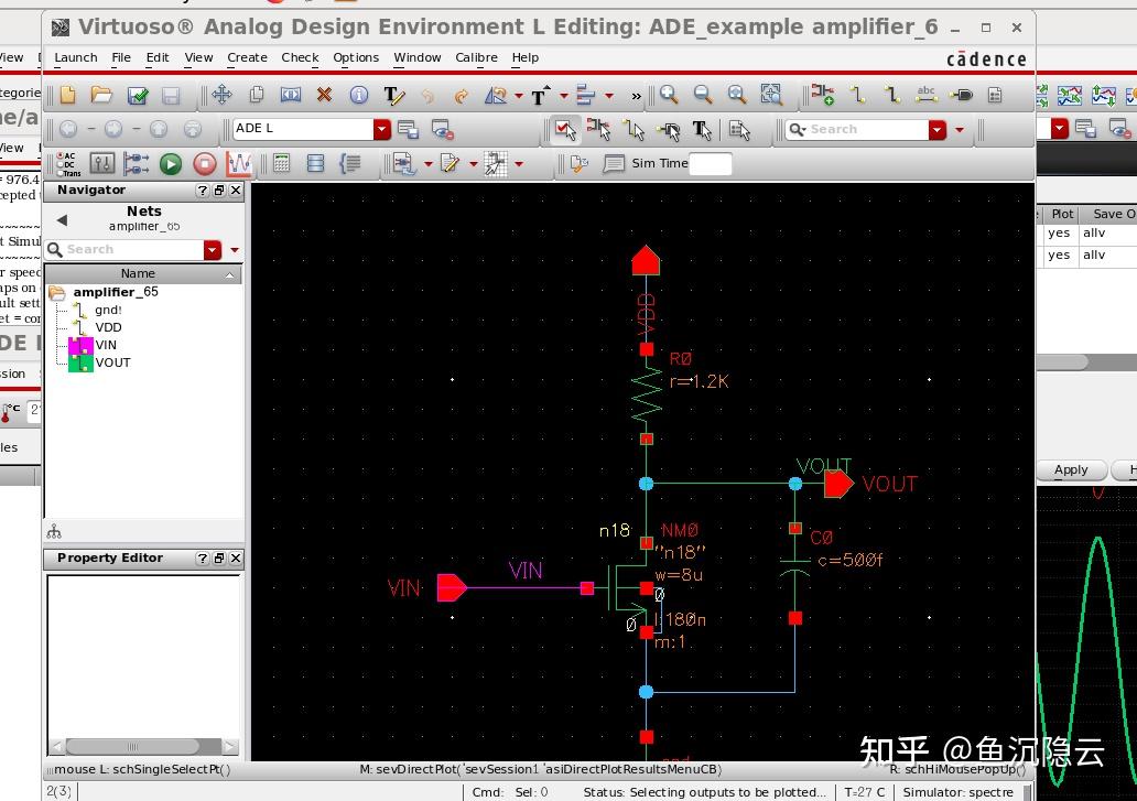 ADE仿真基础功能-Cadence Virtuoso IC 618(3)-TRAN - 知乎