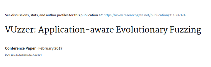 跟着白泽读论文丨VUzzer:Application-aware Evolutionary Fuzz - 知乎