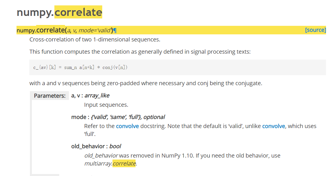 关于numpy互相关函数np.correlate的一点疑问 - 知乎