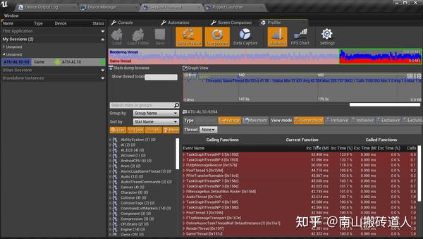 UE4 UnrealFrontend Profiler 分析平均消耗和卡顿 - 知乎