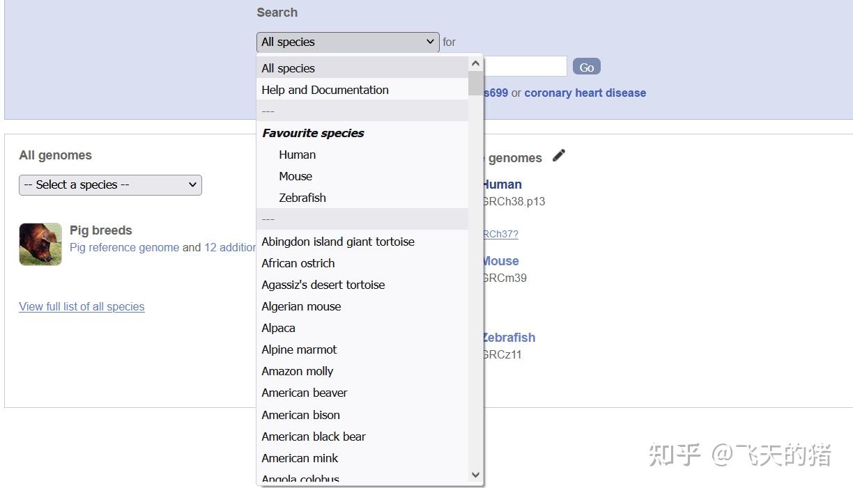 Ensembl数据库 - 知乎