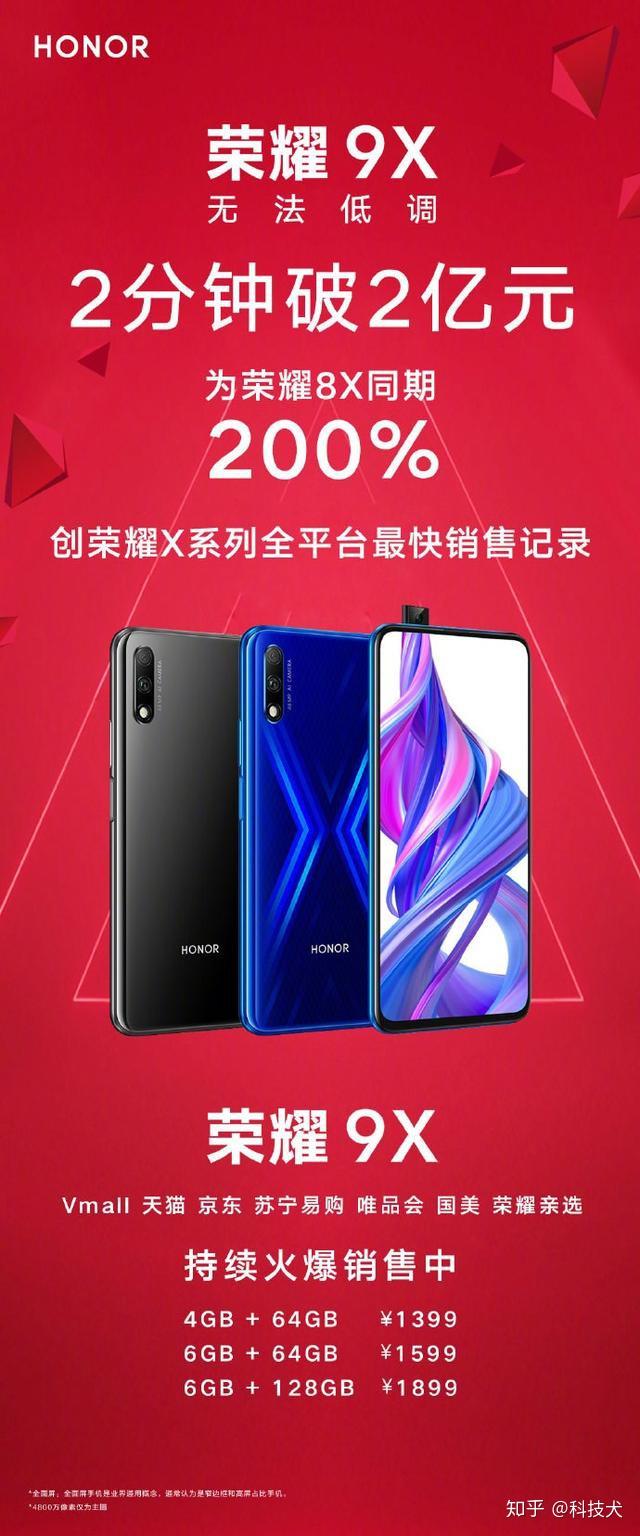 荣耀9X首销2分钟破2亿元 一图看懂华为2019上半年业绩 - 知乎