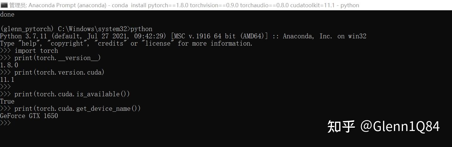 自己电脑cuda driver版本是11.1的情况下 如何装pytorch的gpu版本？ - 知乎