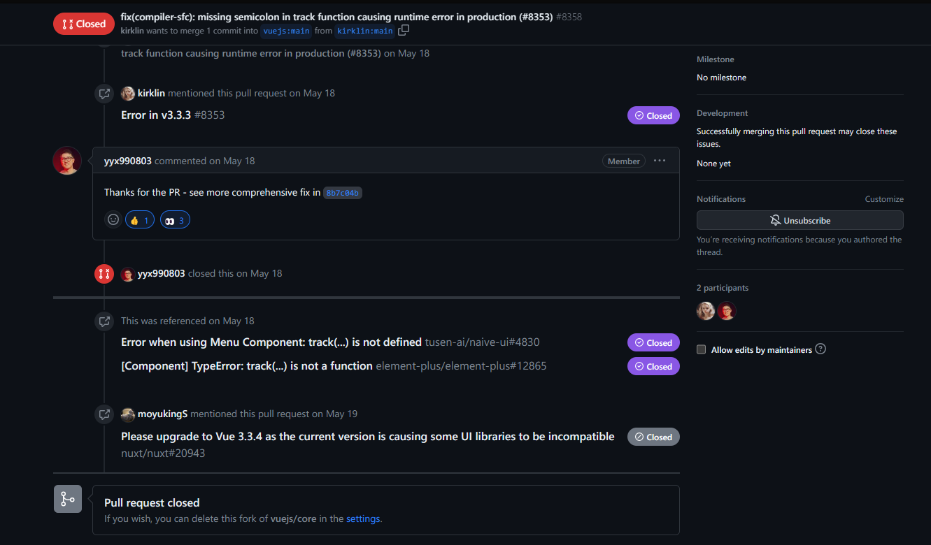 记一次Vue3.3.3 p5-urgent级 bug修复过程 - 知乎