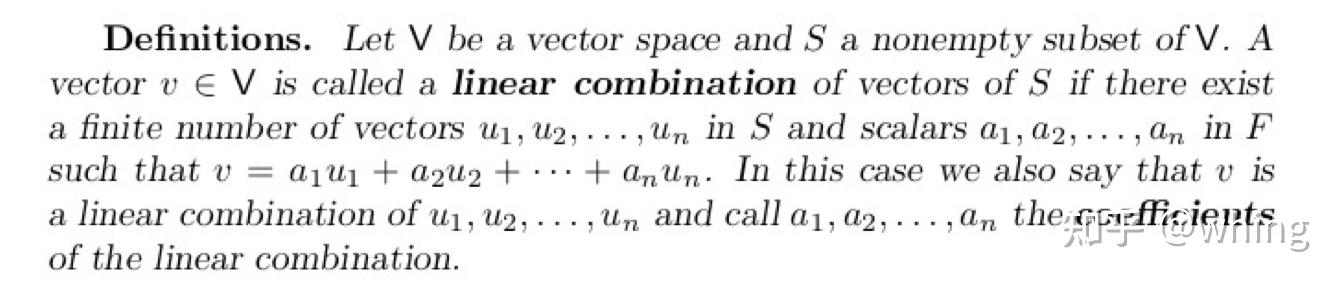 Linear Algebra --1. Vector Spaces & Subspaces - 知乎