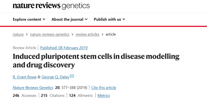 iPSC应用综述 | Induced pluripotent stem cells in disease modelling and drug ...