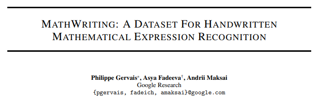 谷歌发布迄今为止最大的在线手写数学表达式数据集——MathWriting - 知乎