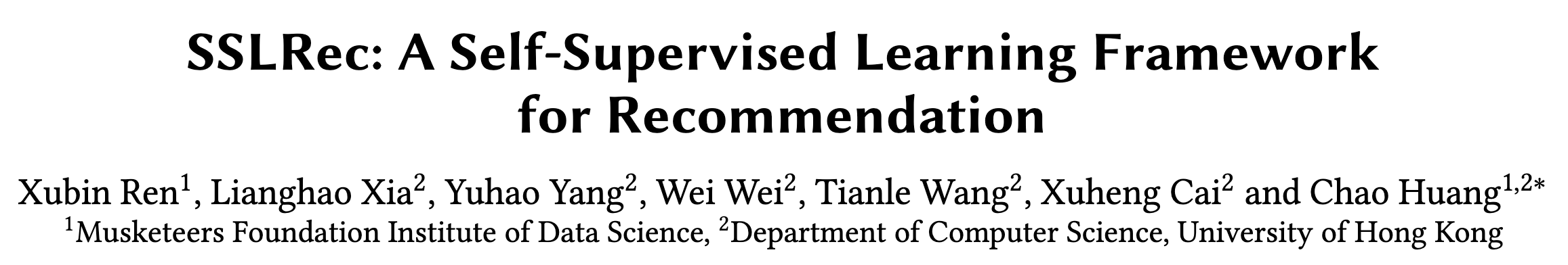 [65] SSLRec:自监督推荐模型框架哪家强？ - 知乎