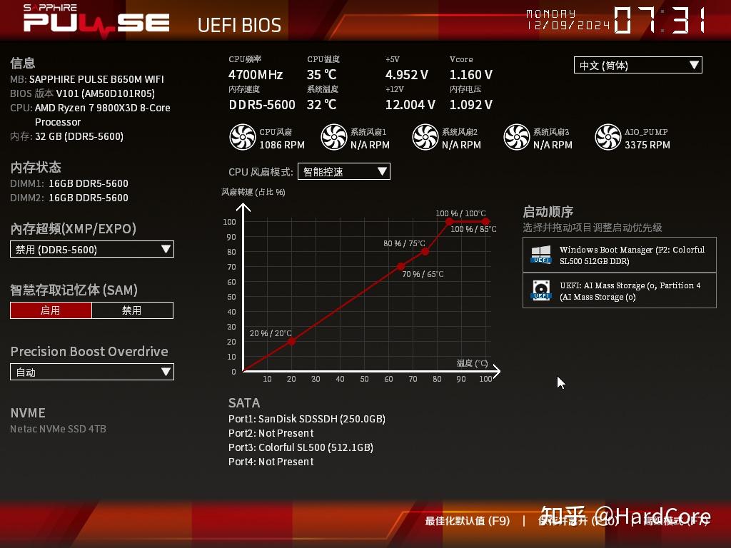 9800X3D性价比座驾，蓝宝石PULSE 脉动 B650M WIFI主板评测 - 知乎