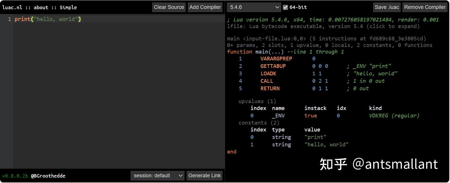 lua vm 二: 查看字节码、看懂字节码 - 知乎