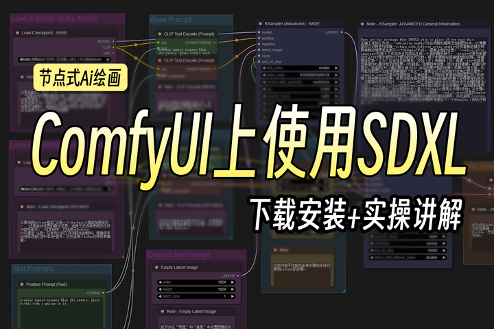 ComfyUI上使用SDXL1.0官方工作流实操使用 零基础讲解节点式生成的Ai绘画工具comfyui，节点模块讲解 - 知乎