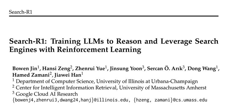 Search-R1 & veRL-SGLang: Train LLMs with Multi-Turn RL to Reason and Call a Search Engine - 知乎