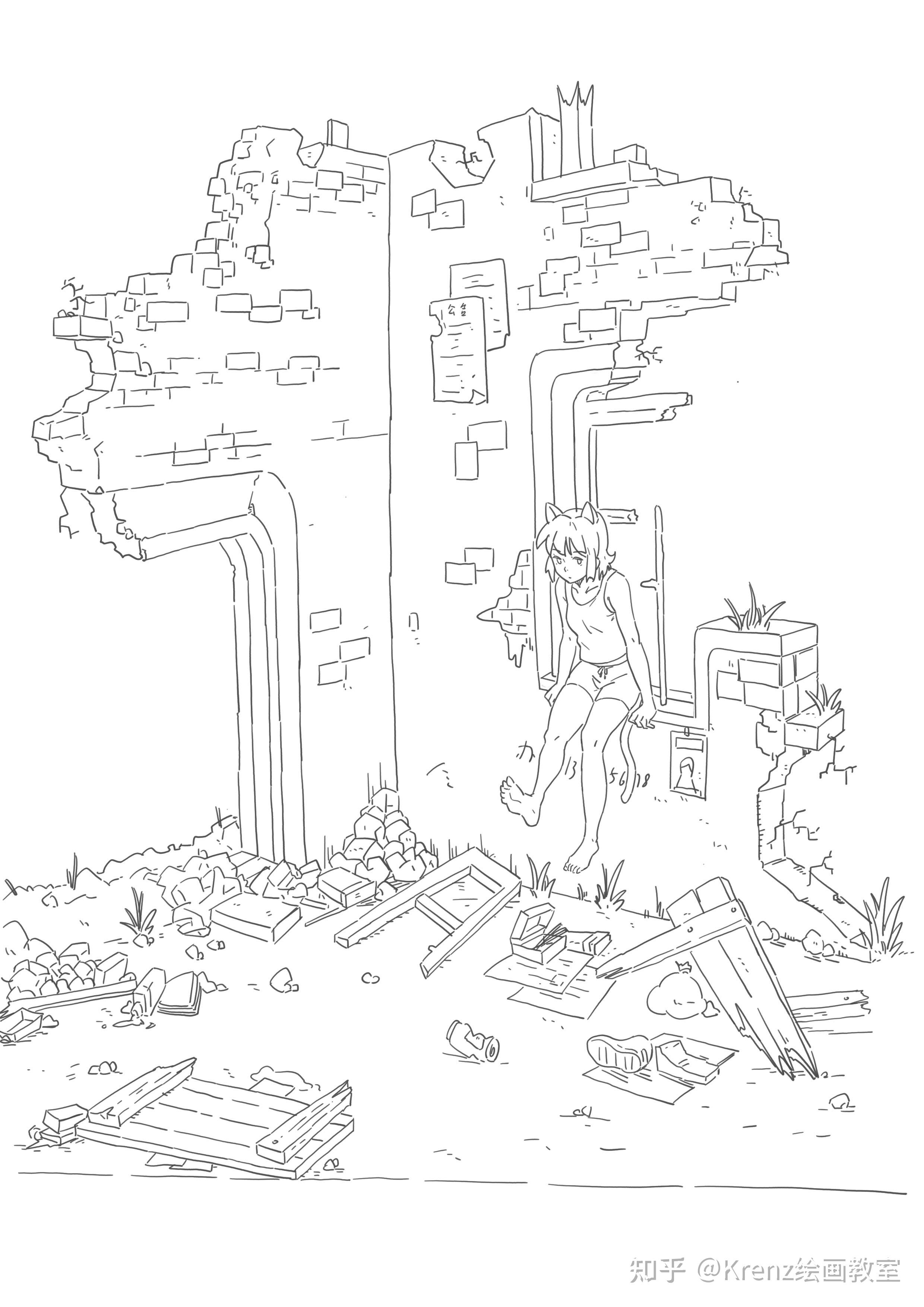 Krenz绘画教室【优秀作业心得】基础透视与结构-0123 - 知乎