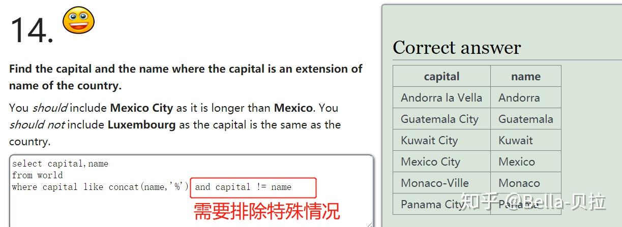 sqlzoo练习2（含答案）：SELECT names (like) - 知乎