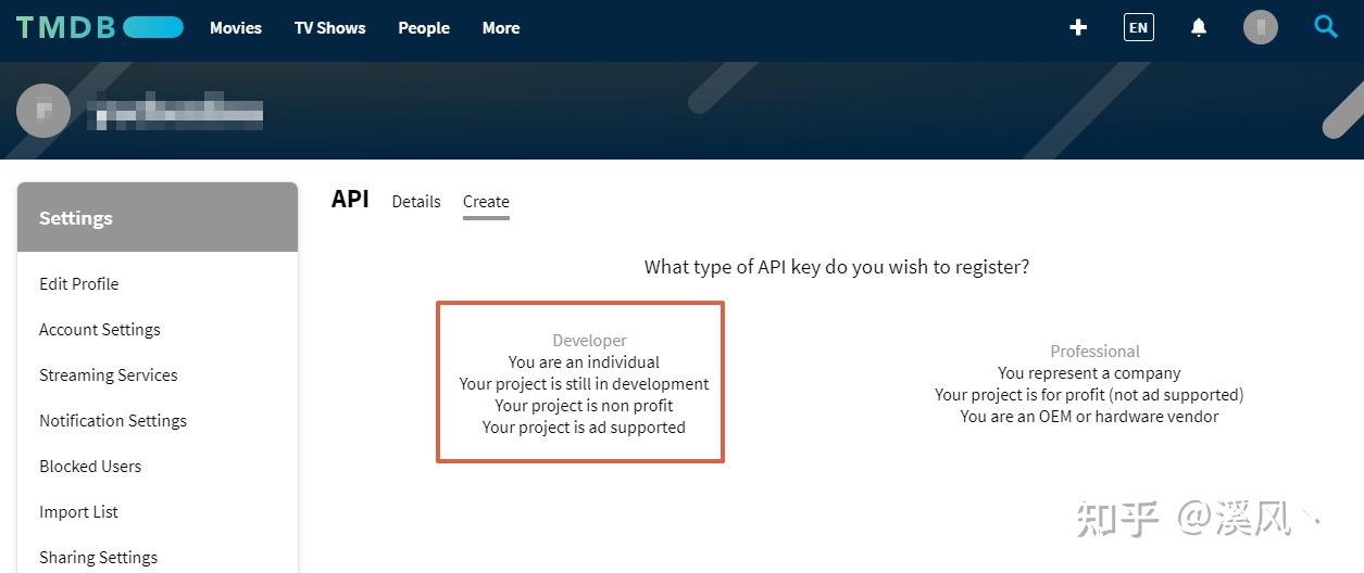1.The Movie Database(TMDb)申请API KEY - 知乎