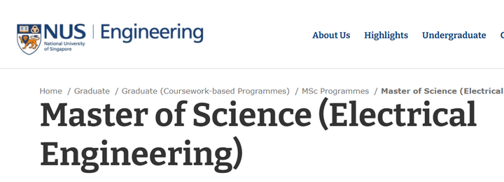 新加坡国立大学MSc (Electrical Engineering) 专业申请解读 - 知乎