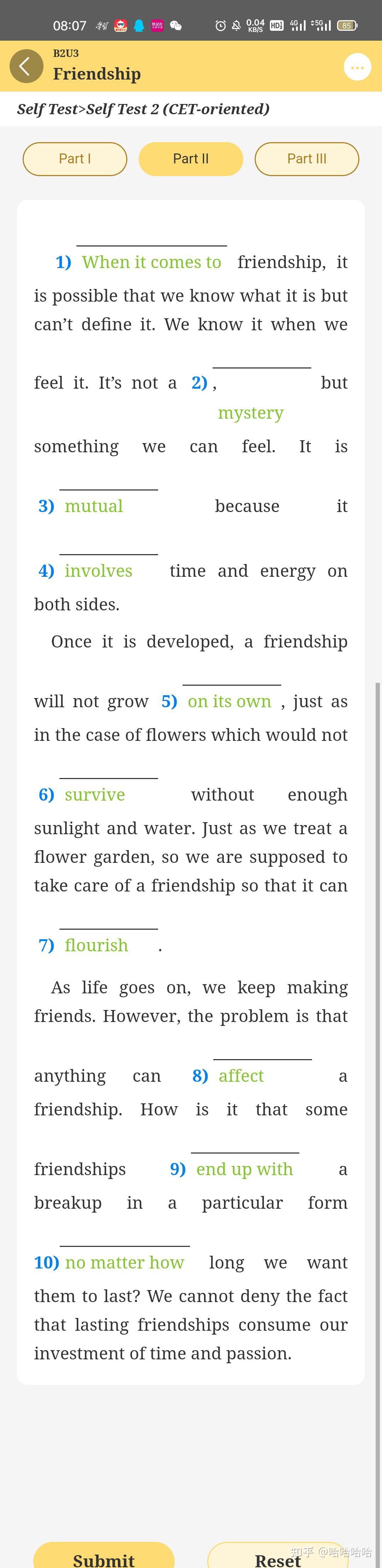 全新版大学进阶英语综合教程2welearn selftext答案2 - 知乎