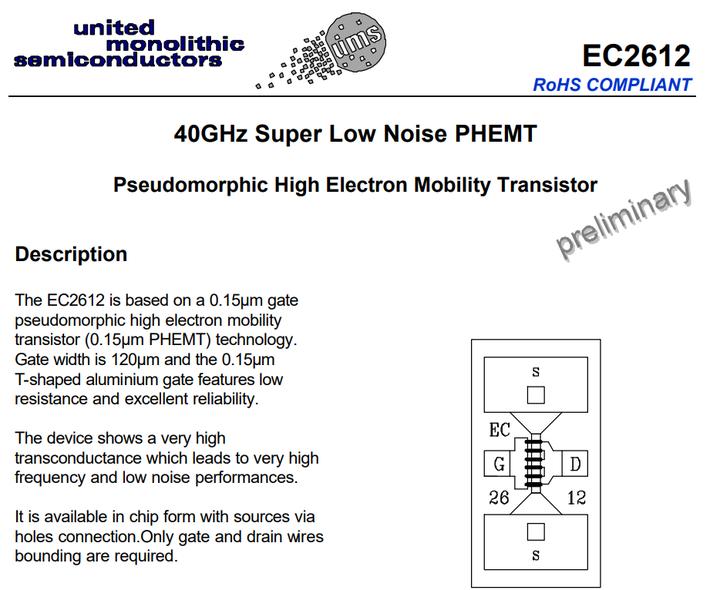 关于（United Monolithic）EC2612-99F 实际应用·成本范围·产能数量！ - 知乎