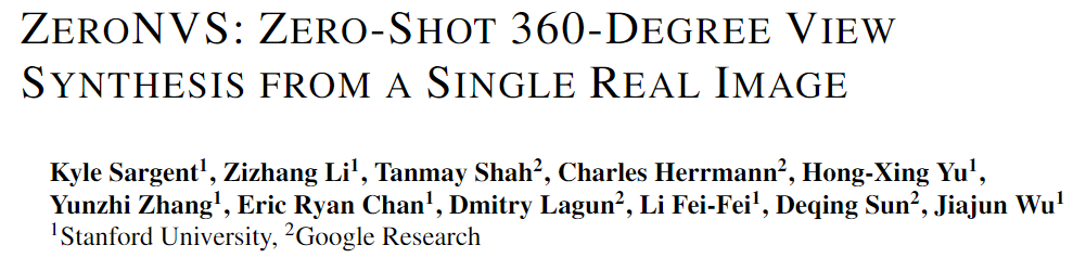 ZeroNVS：单张真实图像的零样本 360 度视角合成（ZeroNVS: Zero-Shot 360-Degree View Synthesis from a Single Real ...