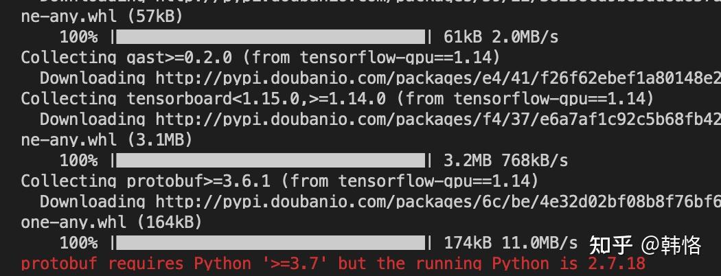 python2.7安装tensorflow-gpu 1.14 - 知乎