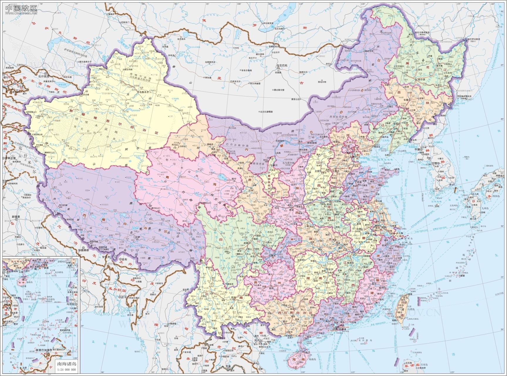 高清地图整理 | 世界地图，各国行政区划图（俄罗斯，加拿大，中国，美国，巴西，澳大利亚，德国，法国…） - 知乎