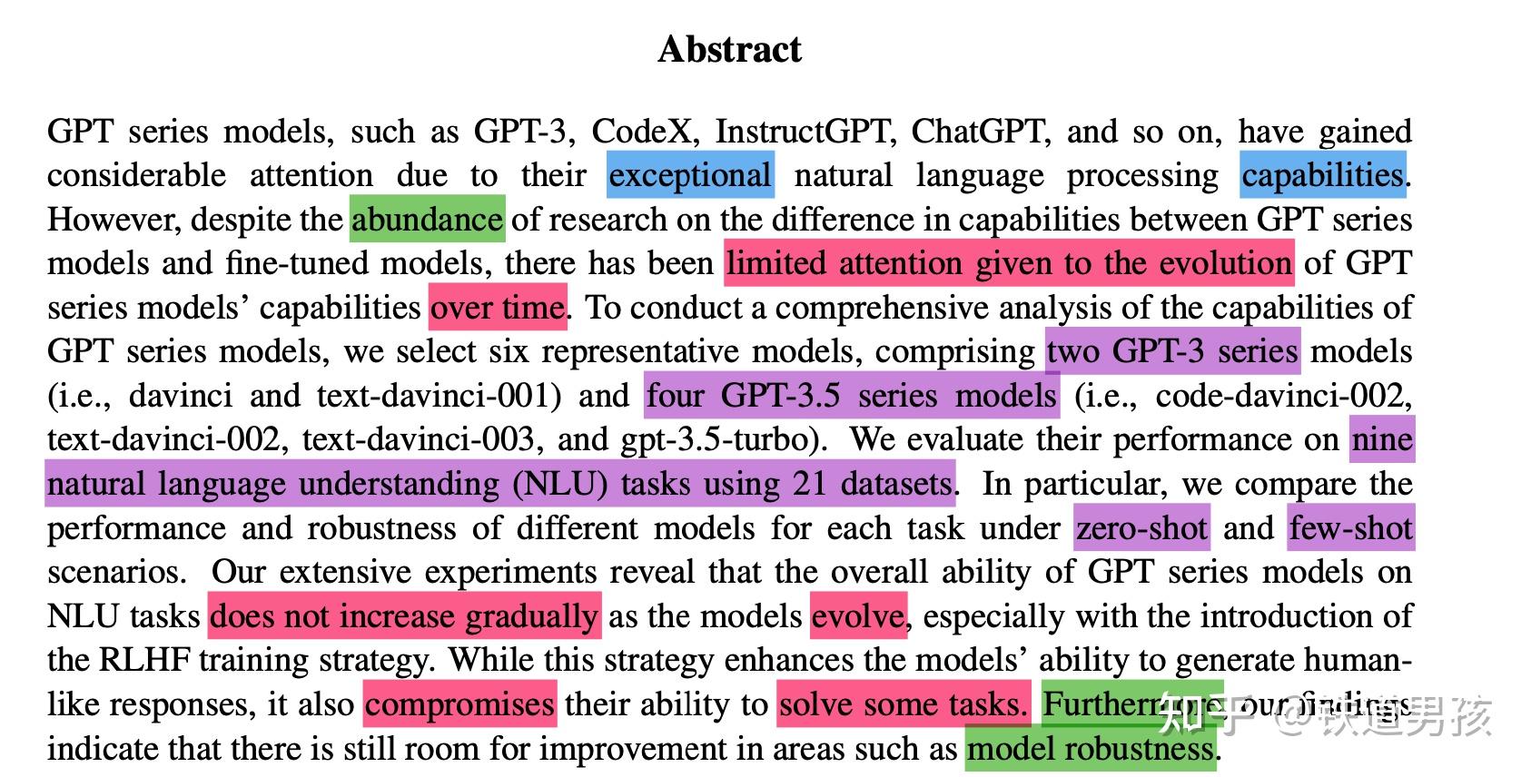 A Comprehensive Capability Analysis of GPT-3 and GPT-3.5 Series Models论文学习 - 知乎