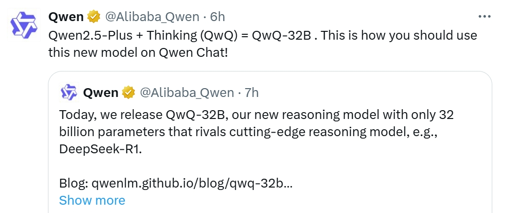 阿里开源「核弹级」QwQ模型，性能碾压DeepSeek-R1满血版，详细使用与配置安装教程！ - 知乎