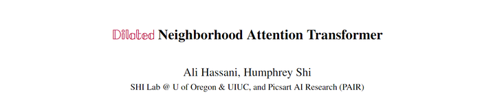 Dilated Neighborhood Attention Transformer - 知乎