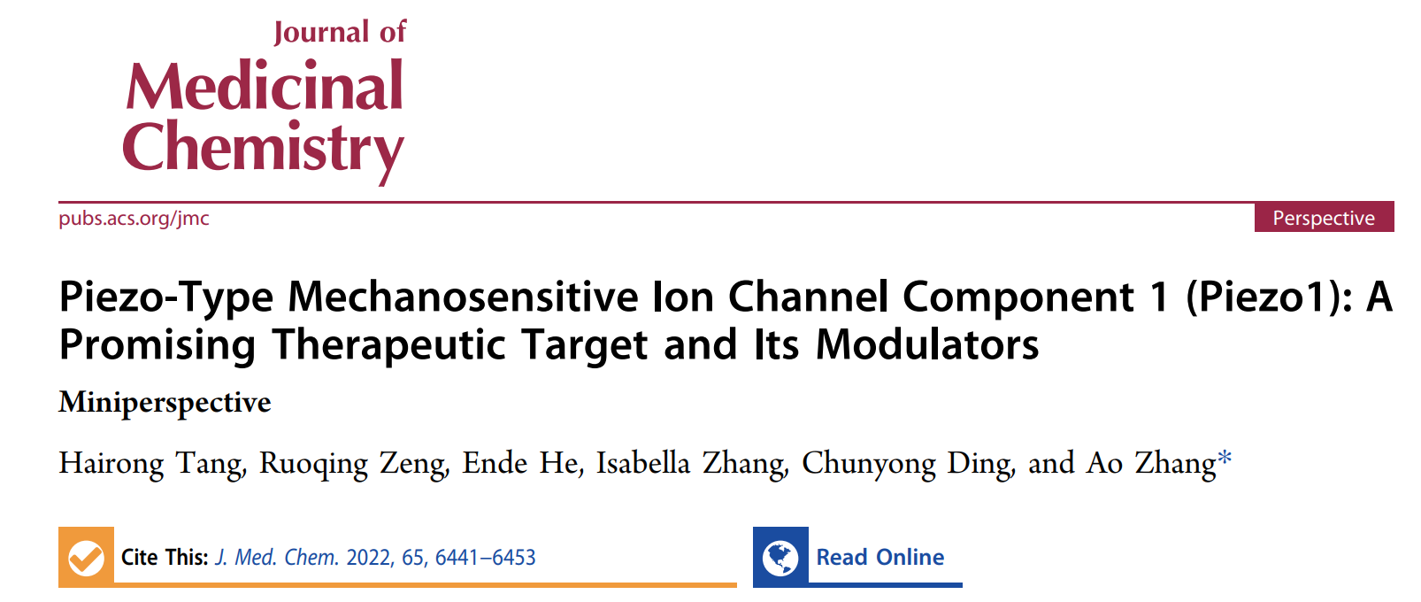 药物靶标│压电型机械敏感离子通道组件1（Piezo1） - 知乎
