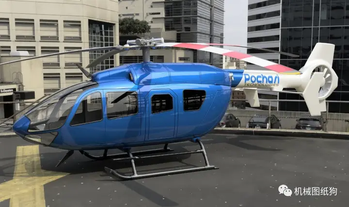 【飞行模型】pochari cw直升机造型3D图纸 STEP格式 - 知乎