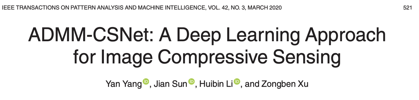 【method】ADMM-CSNet | 一种图像压缩感知重建的深度学习方法（1）- 方法解析 - 知乎