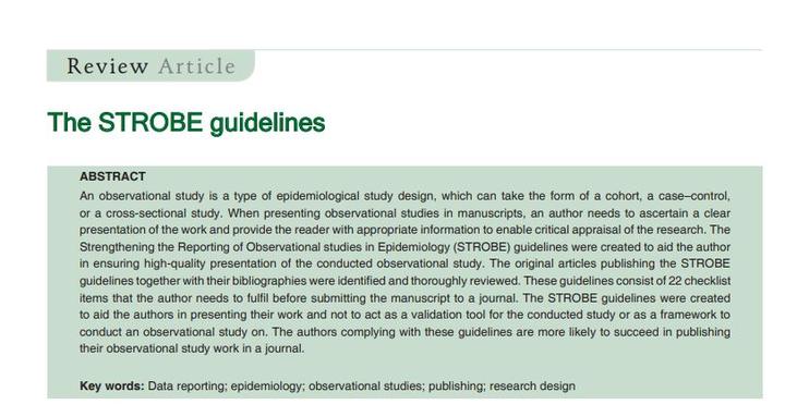 中英文对照详细解读观察性研究报告规范-STROBE（最新版2019版） - 知乎