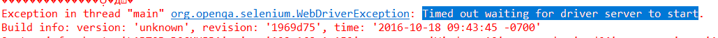 java+selenium打开浏览器报“Timed out waiting for driver server to start” - 知乎