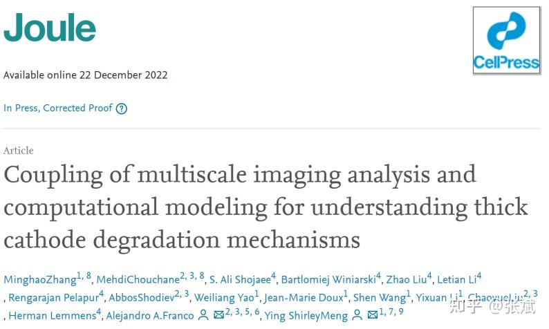孟颖教授今日Joule：电池之争亦是结构之争—破解厚电极容量衰减谜团！-转自深水科技 - 知乎