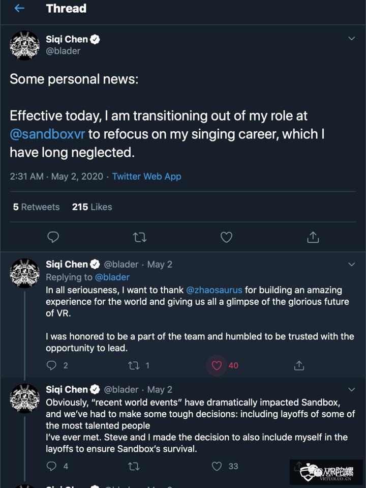 VR初创公司Sandbox VR裁员80%，名单包括前CEO - 知乎