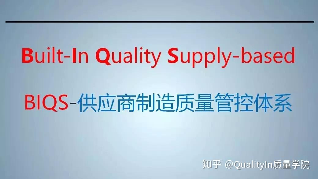 深度学习——通用汽车供应商质量体系BIQS！ - 知乎