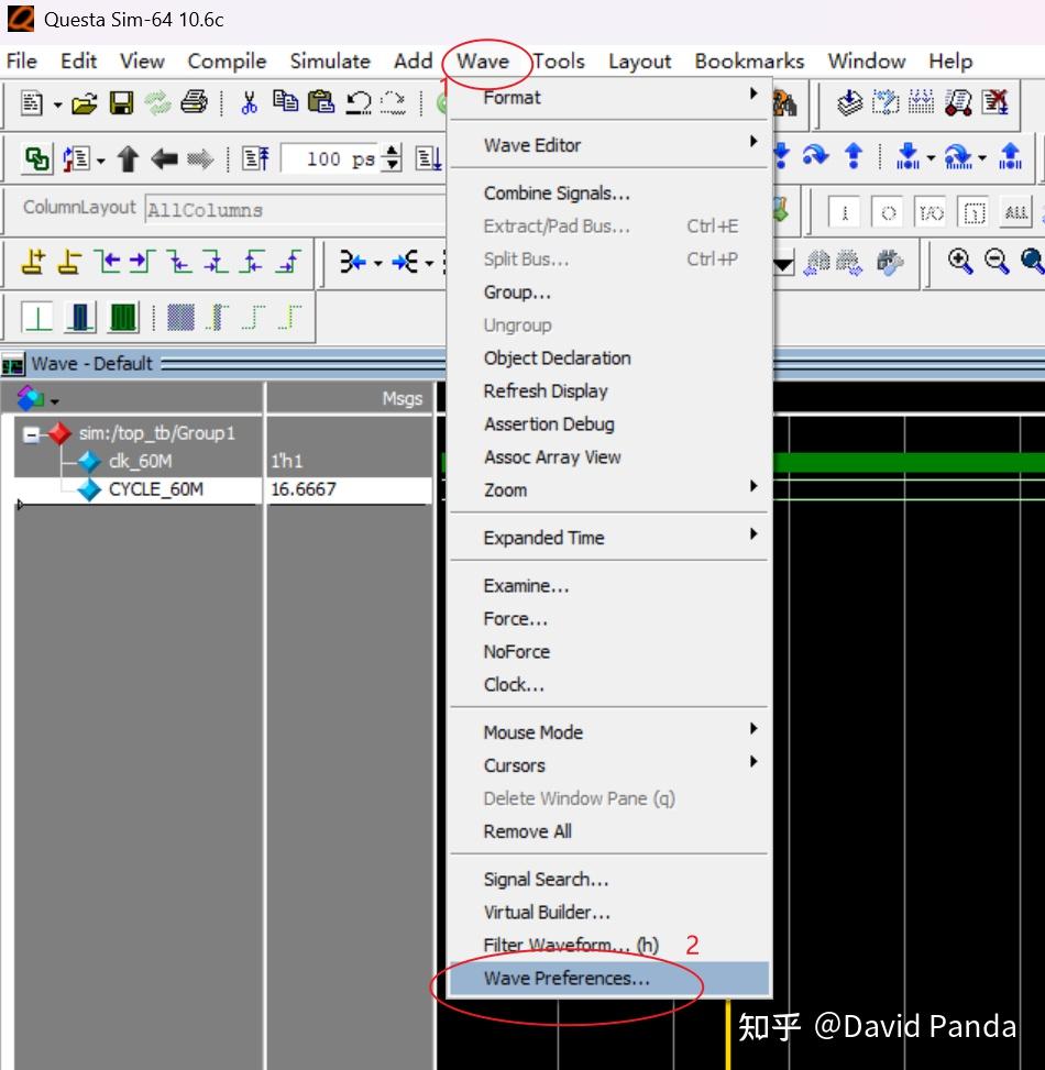 在questasim/modelsim中，如何高亮显示选中信号的波形？ - 知乎