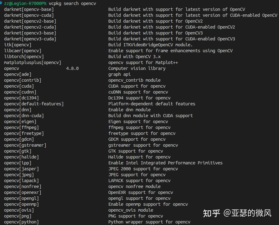 vcpkg 使用特定版本的 opencv - 知乎