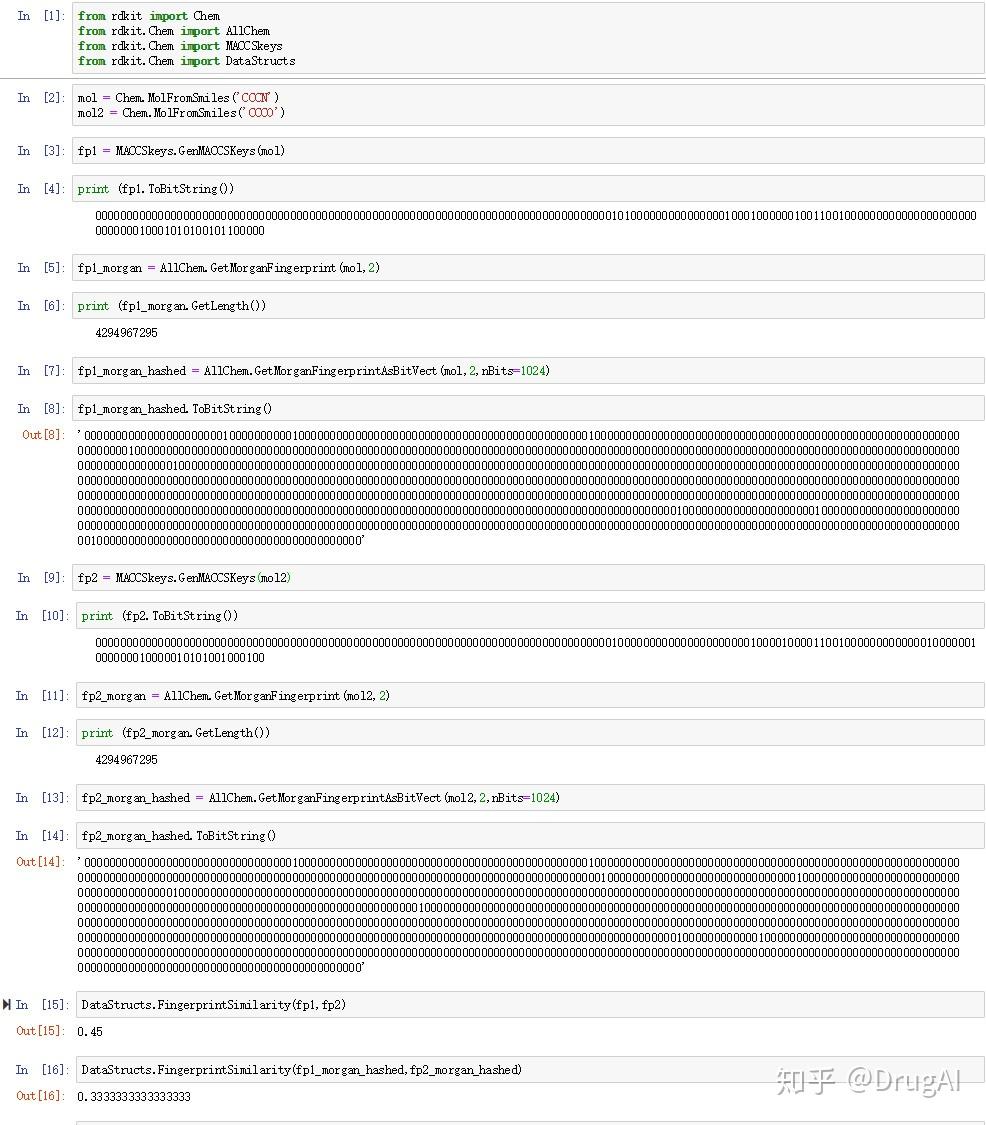 RDKit：化学指纹（Chemical Fingerprinting） - 知乎