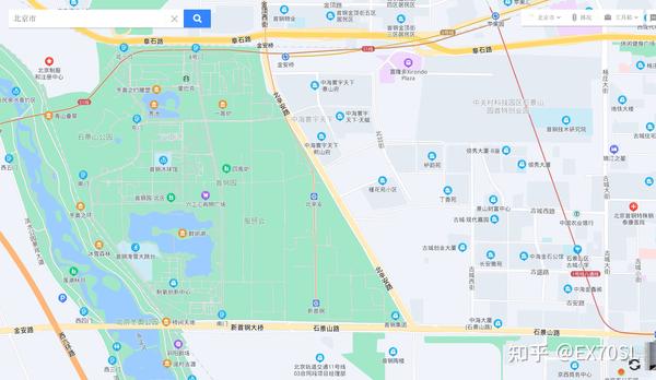 北京石景山地区图 知乎