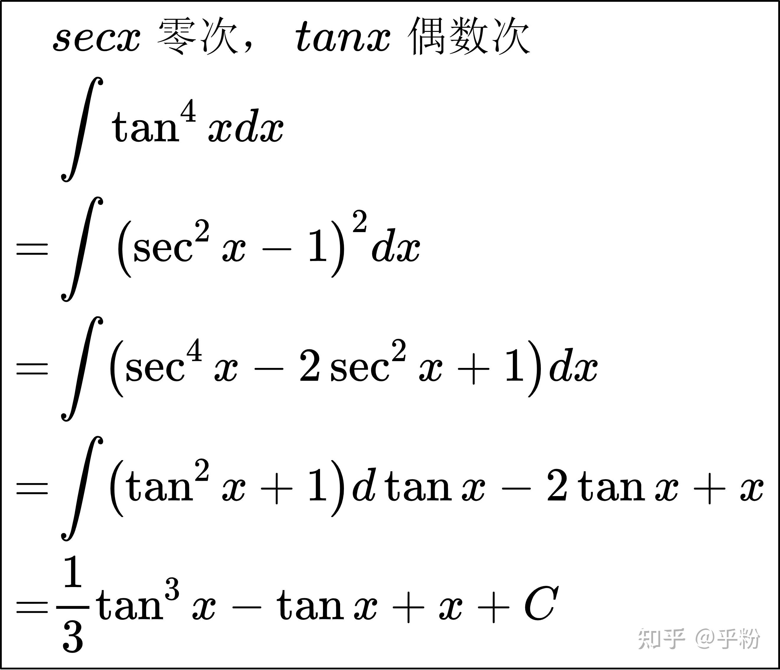 三角函数积分总结（二）~ secx与tanx混合积分 - 知乎
