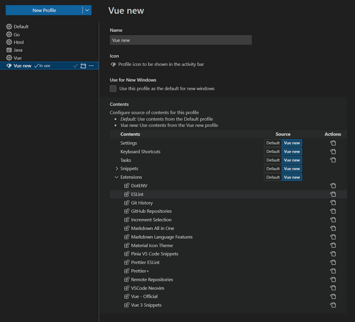 VS Code Profile 配置 - 知乎