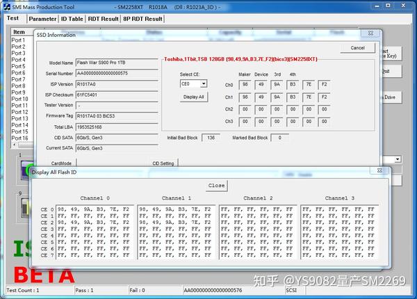 用SM2258XT和SM2259XT2成功开卡东芝TH58TGT3V23BB8N (98, 49, 9A, B3, 7E, F2 ) - 知乎
