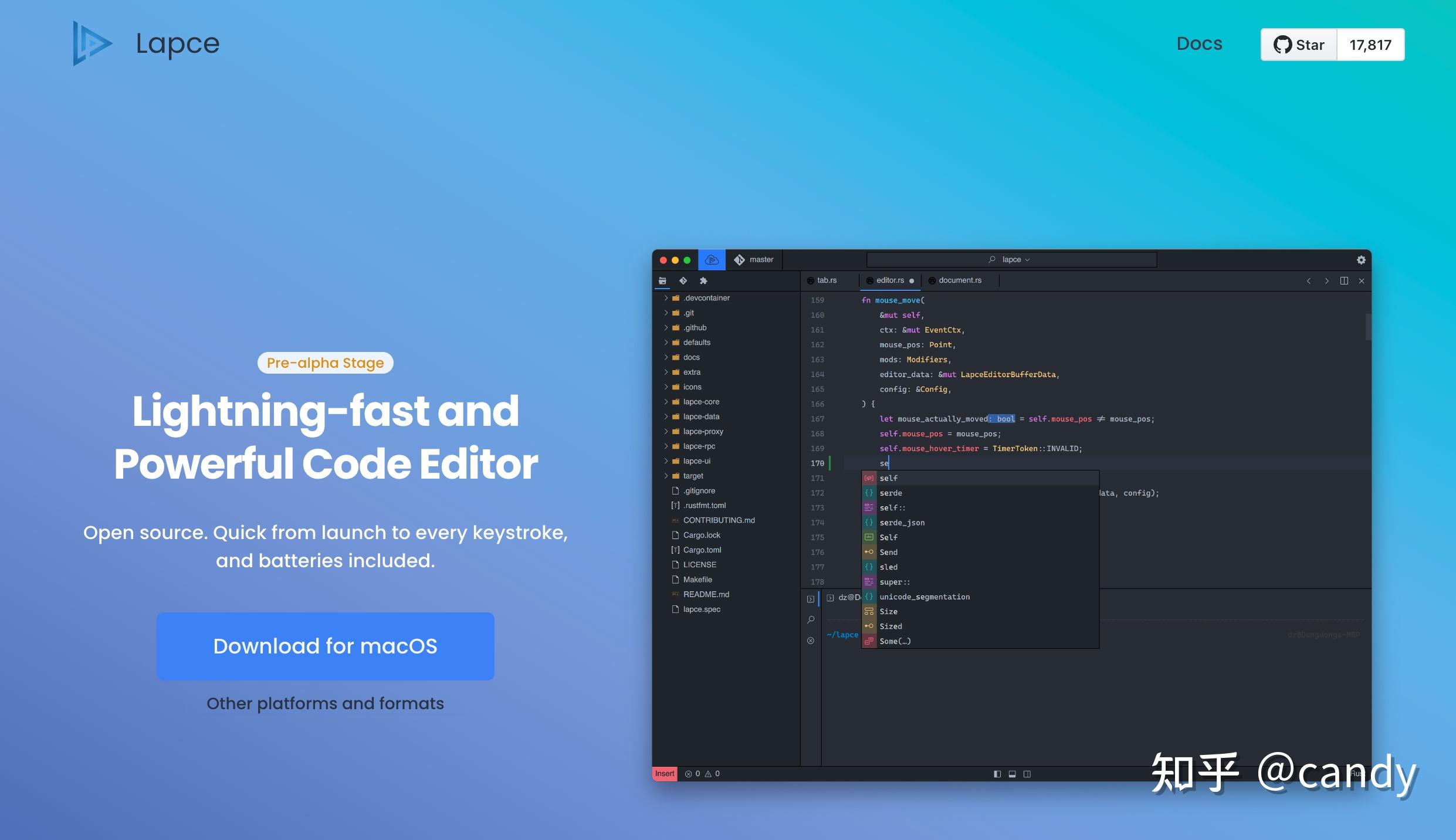 lapce的comman palette注解/功能菜单 - 知乎