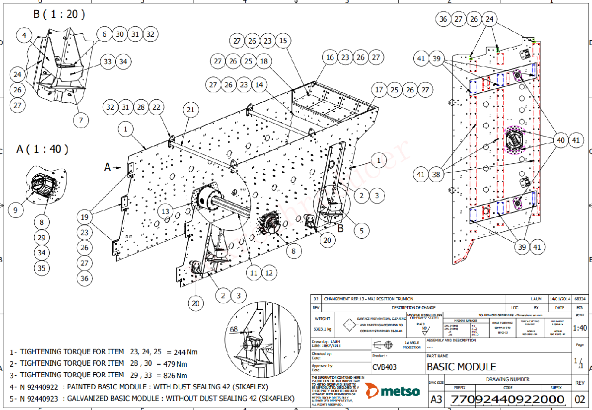 Metso美卓CVB系列斜面振动筛图纸CVB102/103/104/202/203/204/302/303/304/402/403/502 ...