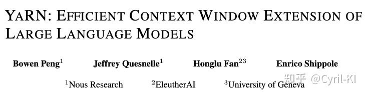 LLM上下文长度扩展方案：YaRN - 知乎