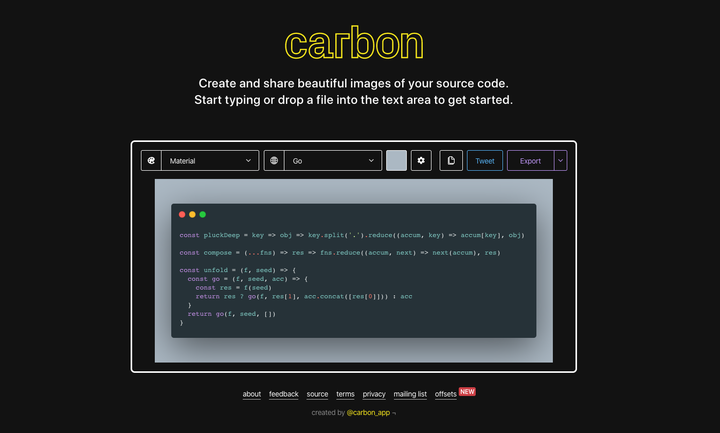 有趣工具 Carbon 代码生成图片 - 知乎