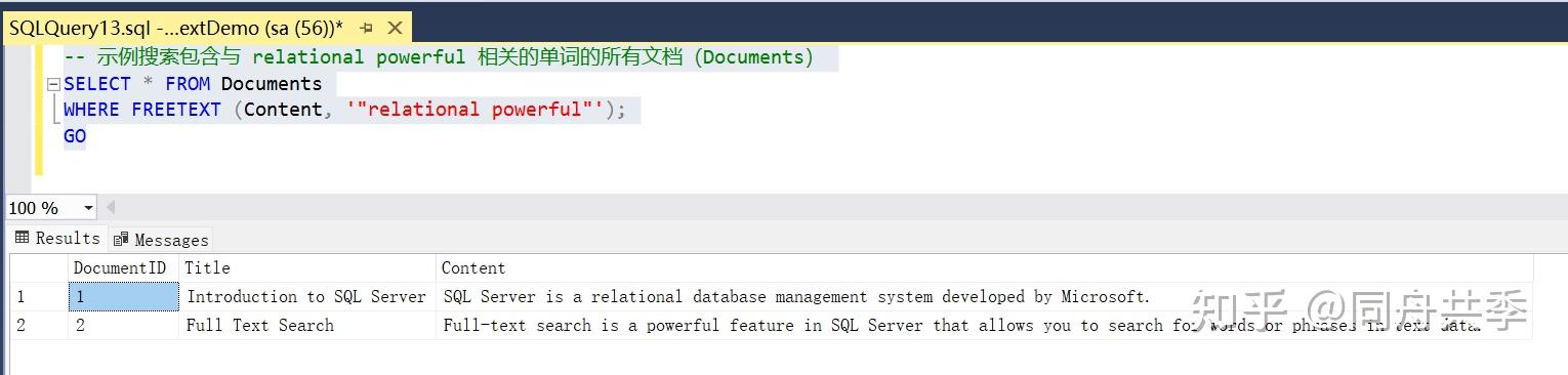 MSSQL.Full-Text.1：全文搜索 - 知乎