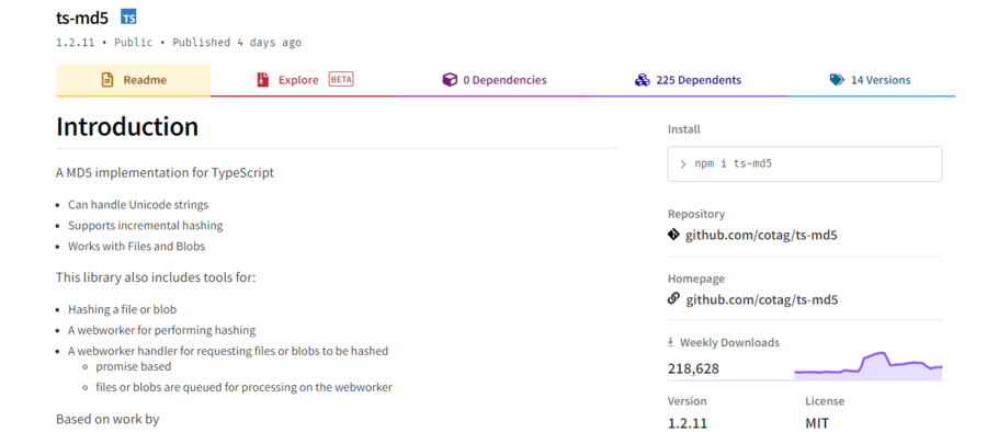 如何在TypeScript/JavaScript项目里引入MD5校验和 - 知乎